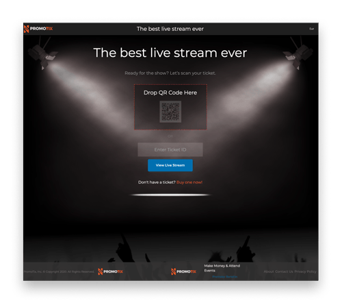 PromoTix - Live Stream Platform with Ticketing for Online Events