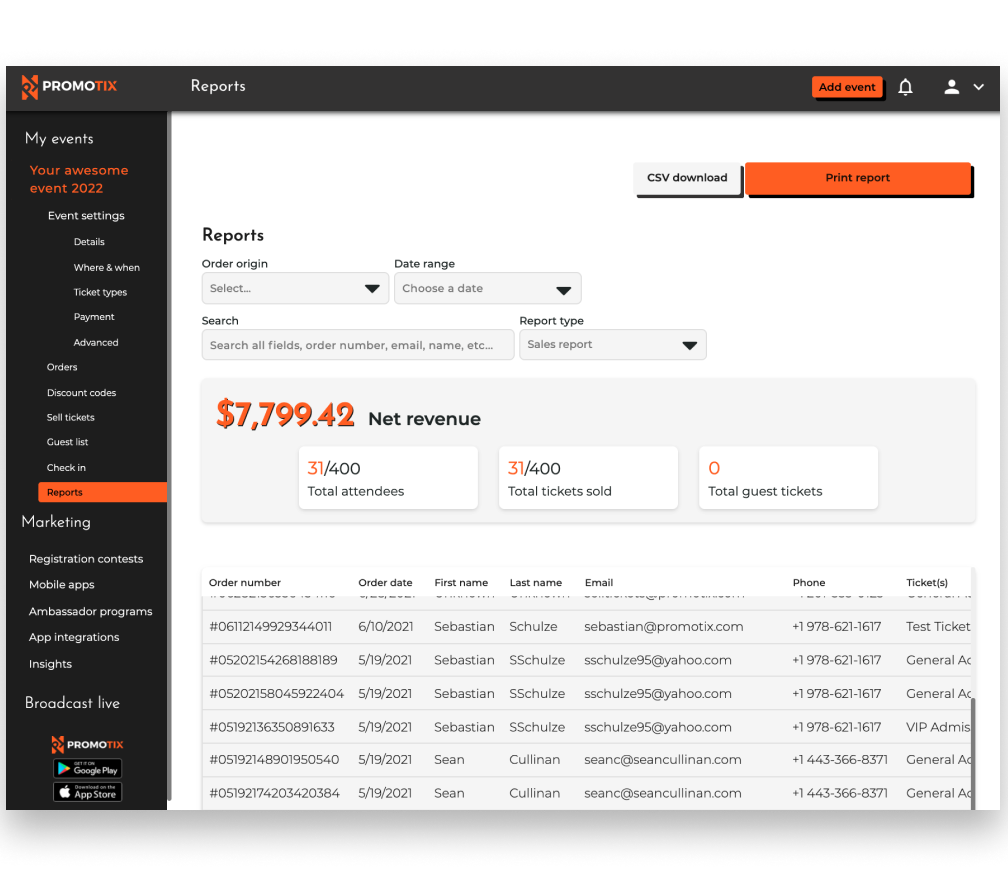 PromoTix - Live Stream Platform with Ticketing for Online Events