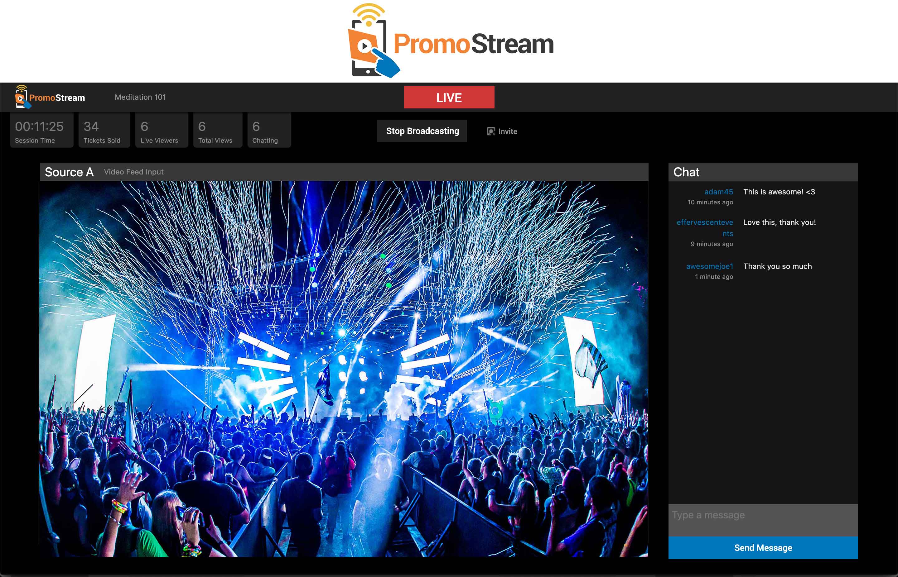PromoTix - Live Stream Platform with Ticketing for Online Events